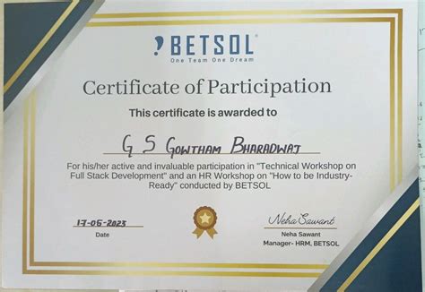 G S Gowtham Bharadwaj On Linkedin Hello Connections I Am Happy To Share That I Have Completed