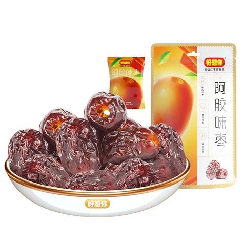 【好想你阿胶味枣160gx3袋】蜜饯去核金丝小枣儿童休闲零食小吃虎窝淘