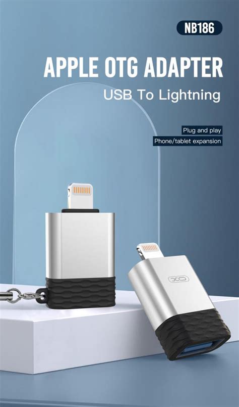 Xo Nb186 Iphone Otg Usb Connector Lightning To Usb Otg For Data Transfer From Iphone To Usb