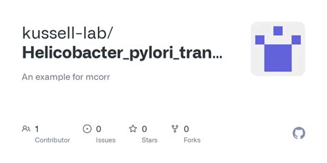 Github Kussell Labhelicobacterpyloritransformationexperiments An