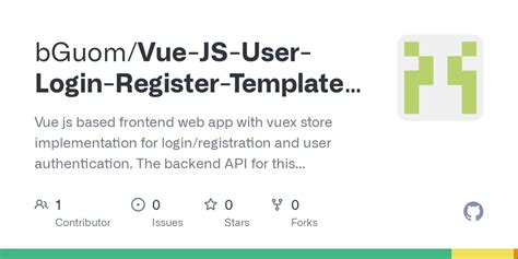 Github Bguomvue Js User Login Register Template For Rest Api With Asp Dot Net Core Api Vue