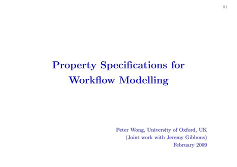 Property Specifications For Workflow Modelling Pdf Programming Languages Computing