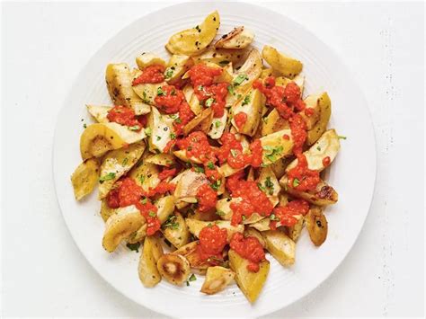 Roasted Parsnips With Red Pepper Pesto Recipe Food Network Kitchen