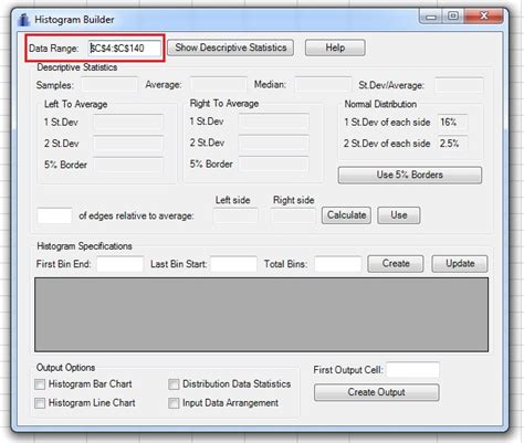 Histogram Builder Data Range Analystix