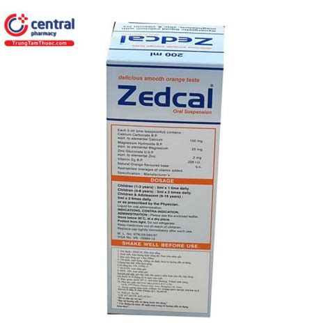 Siro Zedcal 100ml Bổ Sung Calci Kẽm Magie Phòng Ngừa Còi Xương