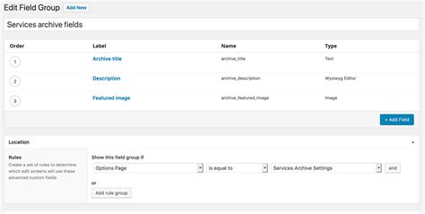 how to add a custom title and description to archive pages using acf pro