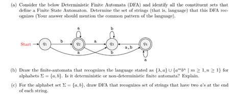 Solved A Consider The Below Deterministic Finite Automata