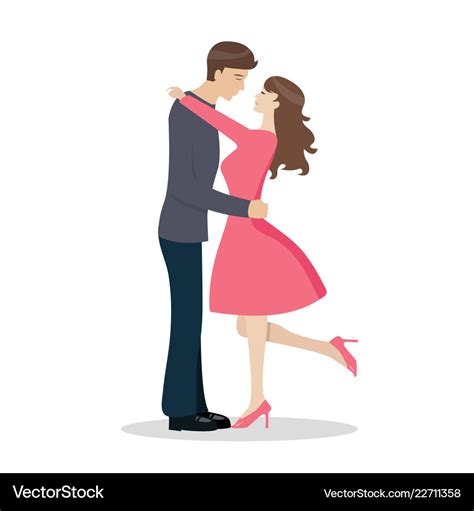 Loving Couple Are Kissing Royalty Free Vector Image