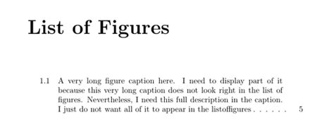 Table Of Contents How To Trim Figure Caption In The Listoffigures TeX LaTeX Stack Exchange