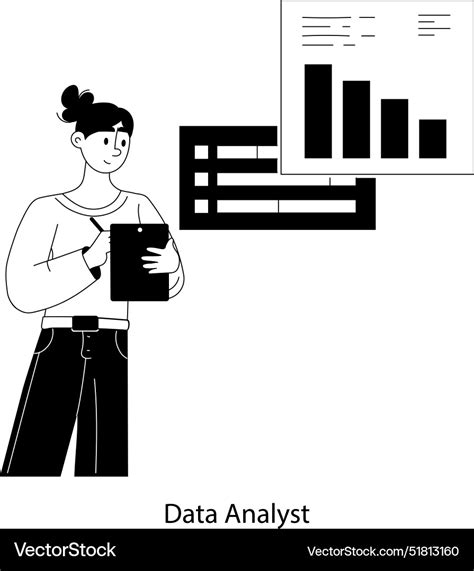 Data Analyst Royalty Free Vector Image Vectorstock