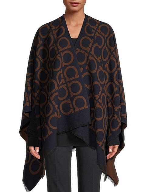 Shop Salvatore Ferragamo Gancini Wool Shawl Saks Fifth Avenue
