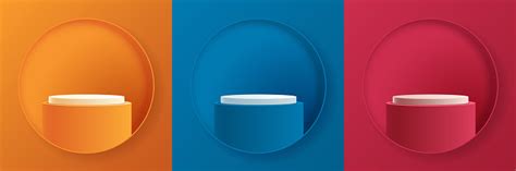 화장품 배경 및 제품 프레젠테이션 브랜딩 및 포장 프레젠테이션을 위한 프리미엄 연단 디스플레이를 설정합니다 배경의 그림자가 있는 스튜디오 무대 벡터 디자인 0명에 대한 스톡