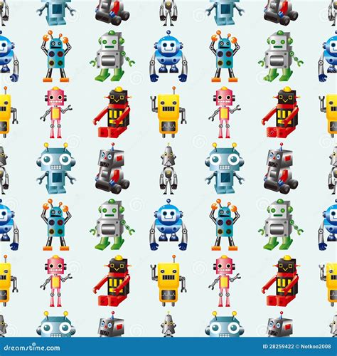 Seamless Robot Pattern Stock Vector Illustration Of Monster 28259422