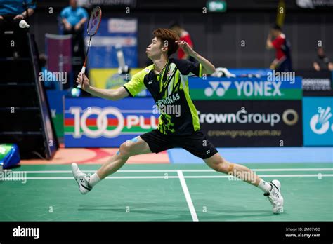 Ng Tze Yong Of Malaysia In Action During The Singles Match Between Lu
