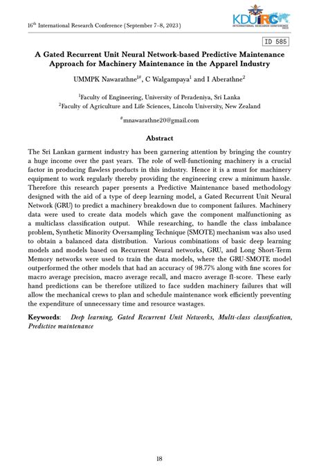 pdf a gated recurrent unit neural network based predictive