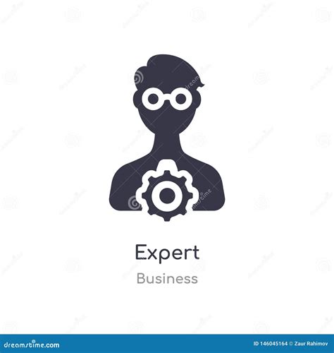 Expert Outline Icon Isolated Line Vector Illustration From Business Collection Editable Thin