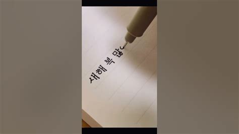 새해 복 많이 받으세요🙇🏻‍♀️ 새해인사 설날 글씨 미꽃체 예쁜글씨 Youtube