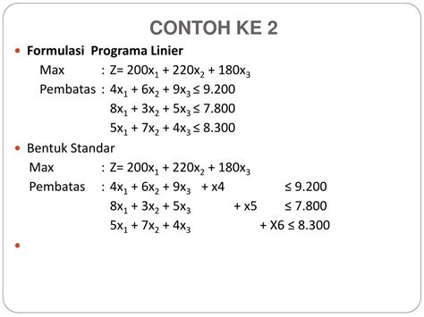 Ppt Programa Linear Dengan Metode Simpleks Powerpoint Presentation