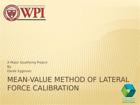 Pptx Mean Value Method Of Lateral Force Calibration Dokumen Tips