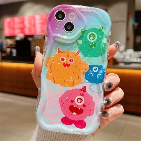 Cartoon Watercolor Monster Case For Vivo Y18 Y27s Y17s Y36 Y38 Y78 Y76