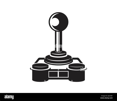 Retro Game Joystick Illustration With Silhouette Style Vector Stock Vector Image And Art Alamy