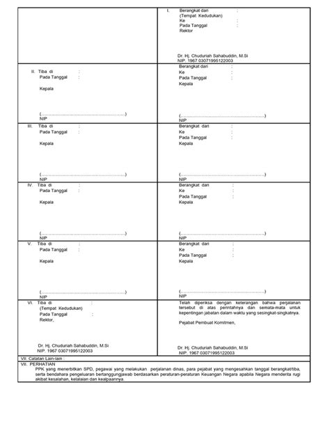 Form Sppd Surat Perjalanan Dinas Km6 Pdf