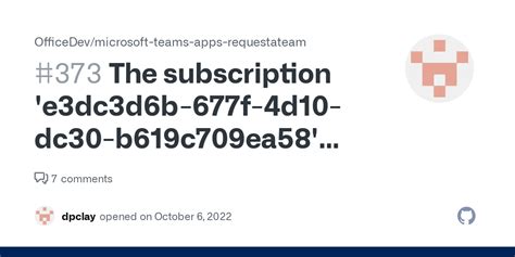 the subscription e3dc3d6b 677f 4d10 dc30 b619c709ea58 could not be