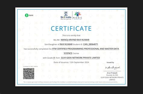 Manoj Arvind On Linkedin Datascience Nsdc Careermilestone Guvi Upskilling Techskills…