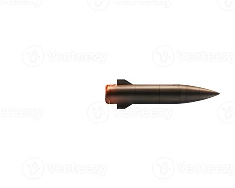 Sleek Metallic Projectile With Glowing Tip Showcasing High Speed Motion