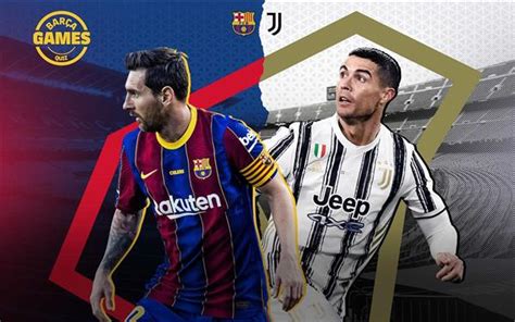 عکس لیونل مسی با پیراهن تیم بارسلونا و رونالدو با پیراهن تیم یونتوس در