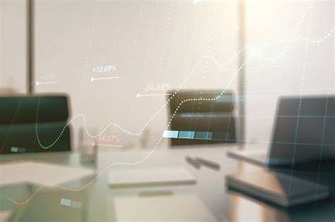 배경 컴퓨팅 및 분석 개념에 컴퓨터가 있는 통계 데이터 일러스트레이션 및 최신 데스크톱의 다중 노출 0명에 대한 스톡 사진 및 기타 이미지 Istock