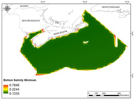 Prediction Standard Error Surface Of Bottom Salinity Minimum