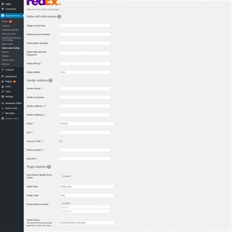 Print FedEx Shipping Labels WooCommerce Plugin
