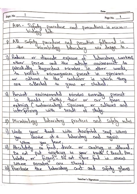 Safety Procedure And Precautions In Microbiology Lab Medical Laboratory Technician Studocu