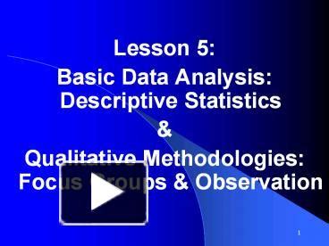 PPT Basic Data Analysis Descriptive Statistics PowerPoint Presentation Free To Download