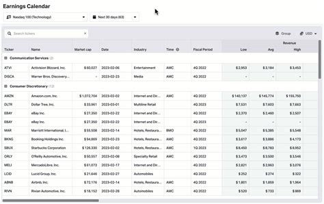 Earnings Calendar Koyfin Release V319