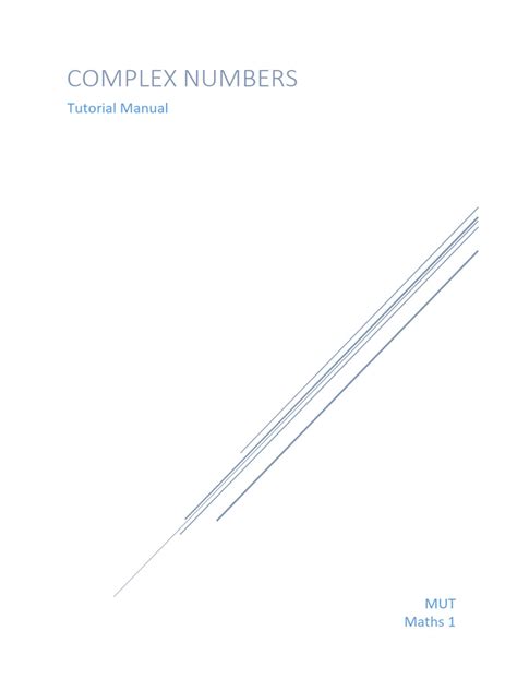 Complex Numbers Pdf Complex Number Quadratic Equation