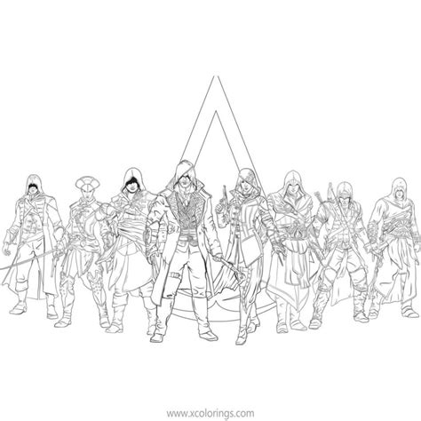 Assassins Creed Characters Coloring Pages Altair