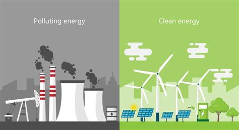 Premium Vector Renewable Energy And Fossil Fuels Clean Energy And