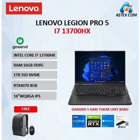 Jual Lenovo Legion Pro Rtx Gb I Hx Gb Tb Ssd W Ohs Wqxga Hz Zrgb