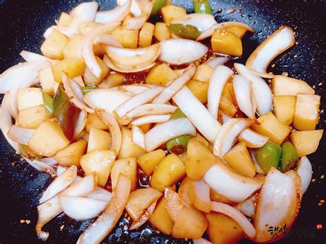 간장 감자양파볶음 자취 도시락반찬 백종원 조림만들기