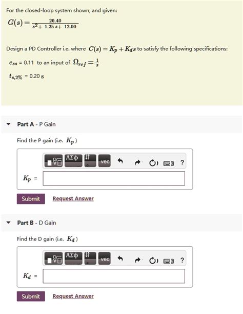 For The Closed Loop System Shown And Given G S 26 40 S 2 1