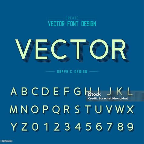 선 그림자 글꼴 및 문자 벡터 디자인 서체 및 숫자 배경 그래픽 텍스트 3차원 형태에 대한 스톡 벡터 아트 및 기타 이미지 3차원 형태 교육 그래픽 프린트 Istock