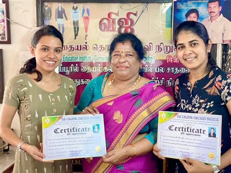 Viji Tailoring Education Institute Tailoring Course Completion Certificate Viji Tailoring Education Institute Tailoring Course Completion Certificate