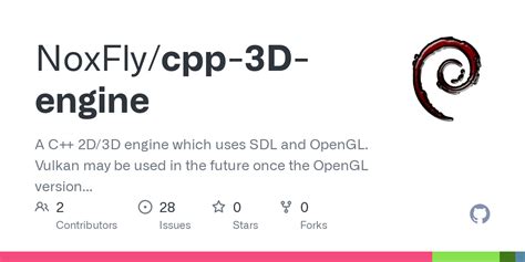 Github Noxflycpp 3d Engine A C 2d3d Engine Which Uses Sdl And Opengl Vulkan May Be Used