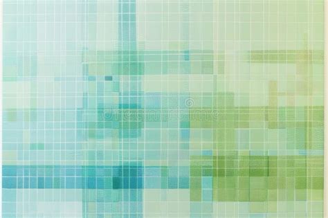 Minimalist Grid Patterns In Light Blue And Green Representing Structure And Order Stock