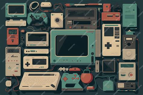 Premium Photo Flat Style Electronic Product Disassembly Diagram Ai