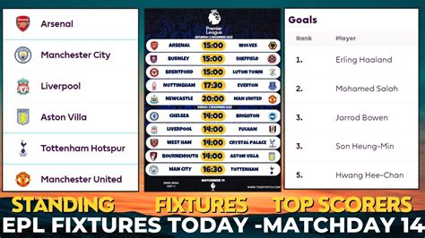 Epl Fixtures Today Matchday 14 Premier League Fixtures Today Epl Fixtures Epl Fa Cup