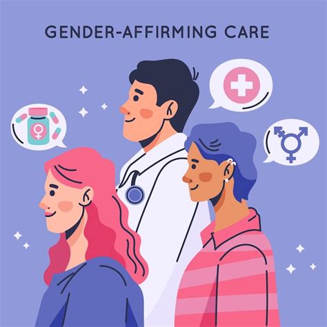 Free Vector Hand Drawn Gender Affirming Care Illustration