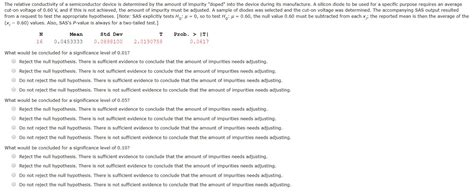 Solved The Relative Conductivity Of A Semiconductor Device